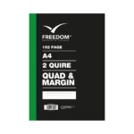 Freedom A4 2 Quire College Exercise Book (blocks)Quad And Margin 196 ...
