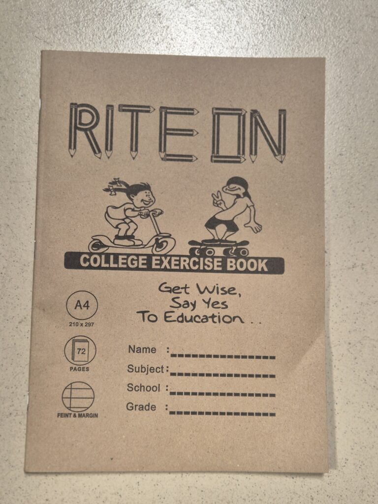 A4 72 Pages College Exercise Book Feint And Margin - Rite On Brand ...