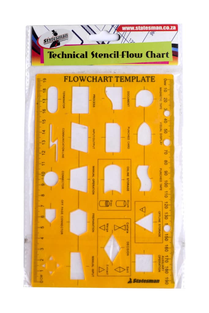 Technical Drawing Stencil - Set Flow Chart — Statesman Stationery