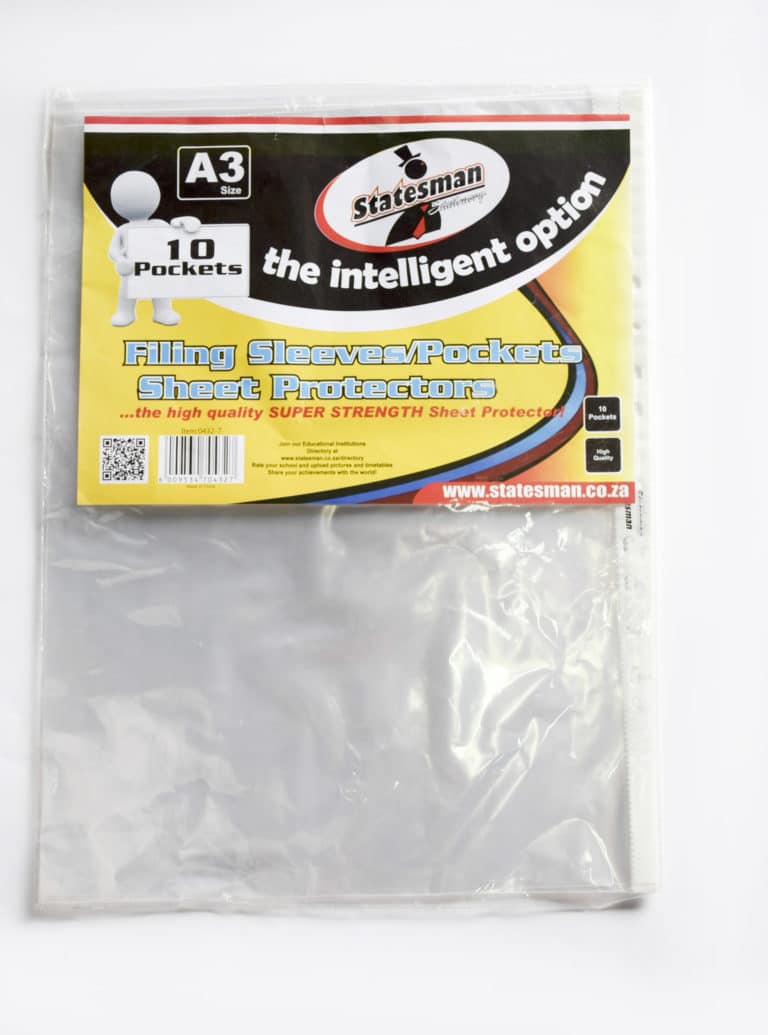 A3 Filing Sleeves/Pockets 10 Pack — Statesman Stationery