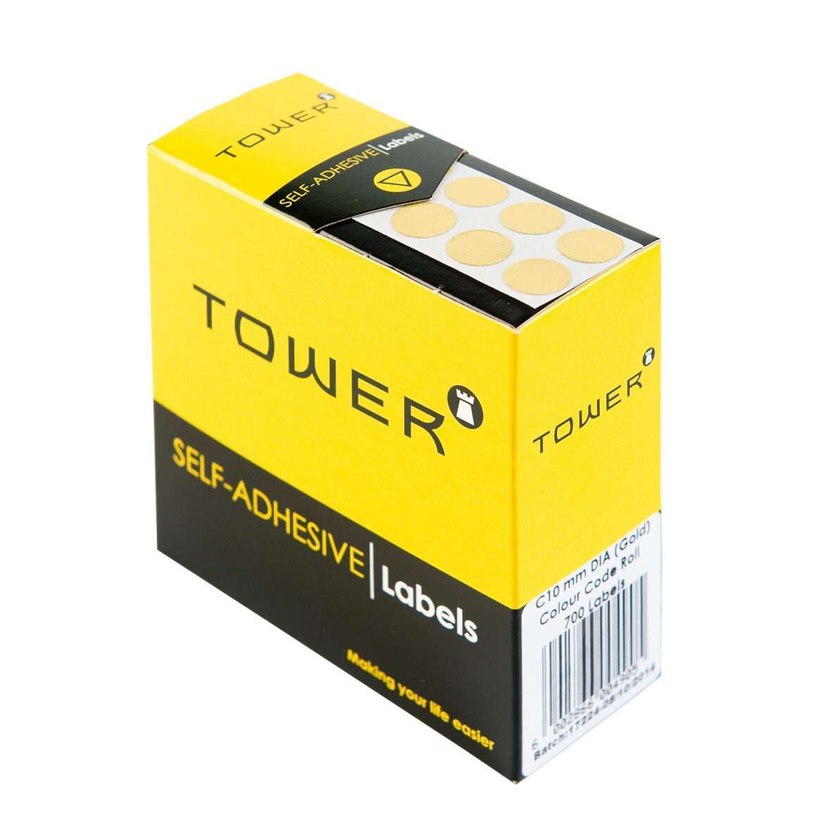 Tower C10 Colour Code Rolls Gold — Statesman Stationery Tower C10 Colour Code Rolls Gold — Statesman Stationery