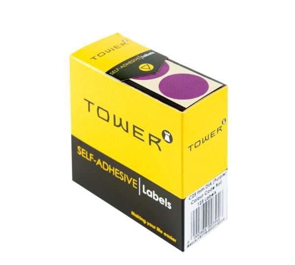 Tower C25 Colour Code Rolls Purple — Statesman Stationery Tower C25 Colour Code Rolls Purple — Statesman Stationery