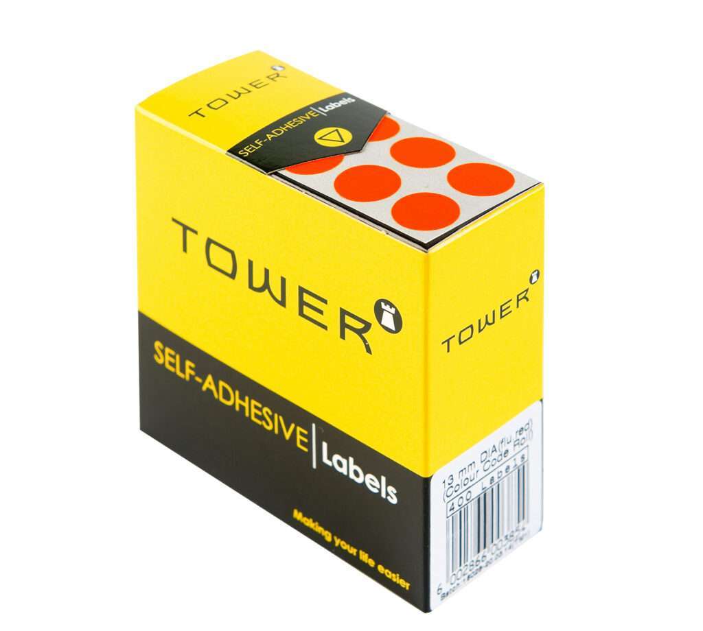 Tower C13 Colour Code Rolls Flu Red — Statesman Stationery