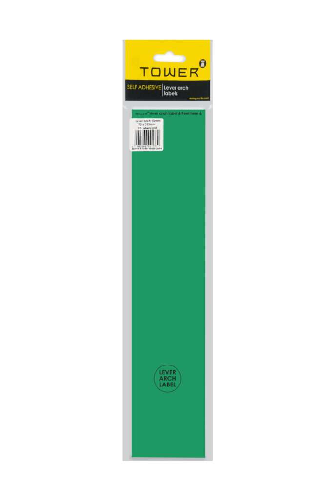 Tower Labels Lever Arch 12's Green — Statesman Stationery