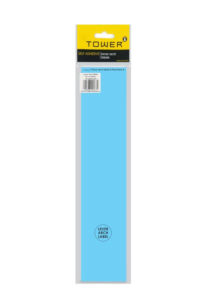 Tower Labels Lever Arch 12's Light Blue — Statesman Stationery